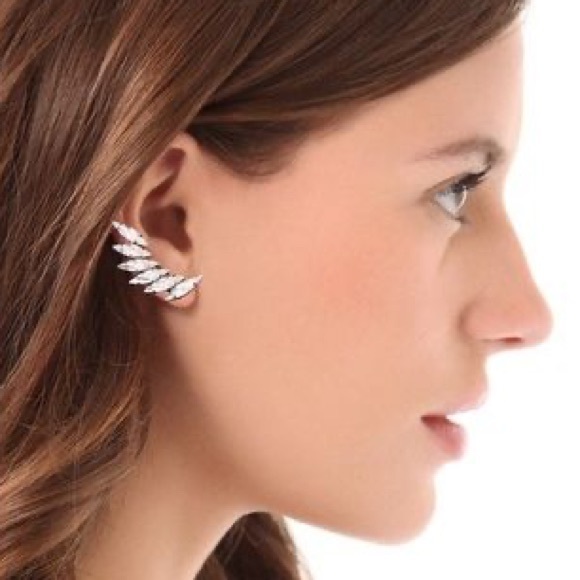Jewelry | Shay Accessories Crystal Clip On Ear Crawlers | Poshmark